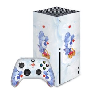 head case designs officially licensed care bears grumpy classic matte vinyl sticker gaming skin case cover compatible with xbox series x console and controller bundle