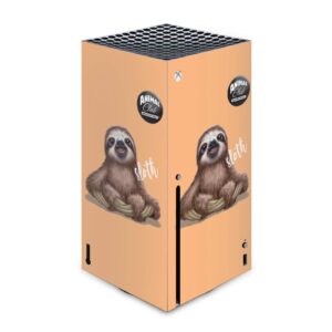 head case designs officially licensed animal club international sloth faces vinyl sticker gaming skin case cover compatible with xbox series x console