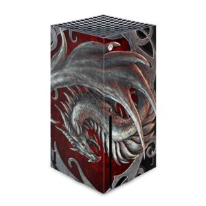 head case designs officially licensed christos karapanos talisman silver art mix matte vinyl sticker gaming skin case cover compatible with xbox series x console