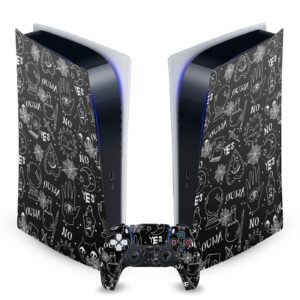 witchcraft art mix matte vinyl faceplate sticker gaming skin case cover compatible with sony playstation 5 ps5 digital edition console and dualsense controller