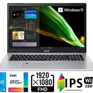 Acer Aspire 5 A517-52-58UL Laptop | 17.3" Full HD IPS Display | 11th Gen Intel Core i5-1135G7 | Intel Iris Xe Graphics | 8GB DDR4 | 512GB SSD | WiFi 6 | Fingerprint Reader | BL Keyboard | Windows 11