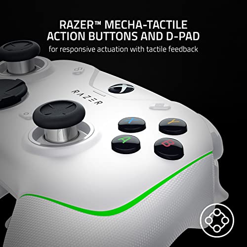 Razer Wolverine V2 Chroma Wired Gaming Pro Controller for Xbox Series X|S, Xbox One, PC: RGB Lighting - Remappable Buttons & Triggers - Mecha-Tactile Buttons & D-Pad - Trigger Stop-Switches - White