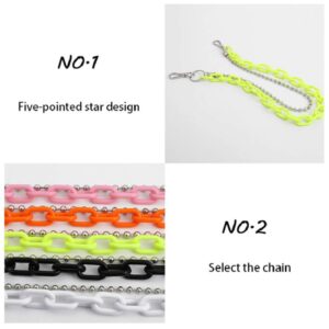 Generic 1PC Punk Pants Chain Metal Jeans Chain Geometric Hip- Hop Waist Belt Chain for Women and Men (Black)