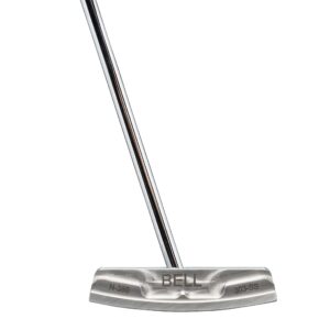 Bell N-360 No-Offset CNC Milled Center Shaft Standard Blade Golf Putter + Winn Dri-Tac Dark Gray Jumbo Grip (Right, 35)