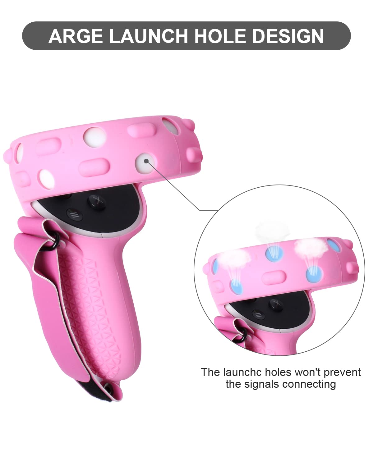 Barbie Pink 6 in 1 Set Head Strap for Oculus Quest 2 Accessories,MODJUEGO Adjustable Forehead Strap with Silicone Touch Controller Grip Cover, VR Face Cover and VR Shell Protector Cover Replacement