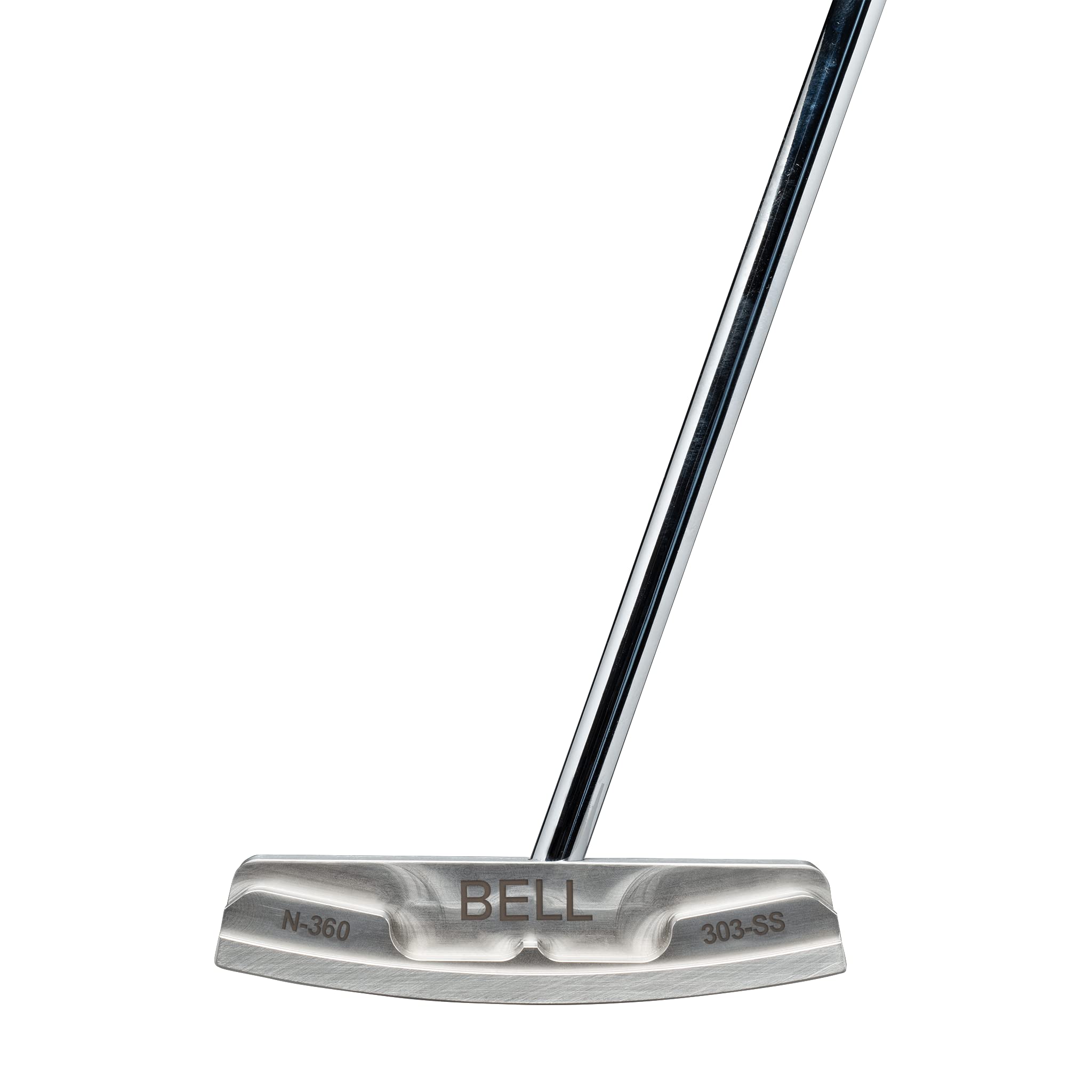 Bell N-360 No-Offset CNC Milled Center Shaft Standard Blade Golf Putter + Winn Dri-Tac Dark Gray Jumbo Grip (Right, 35)