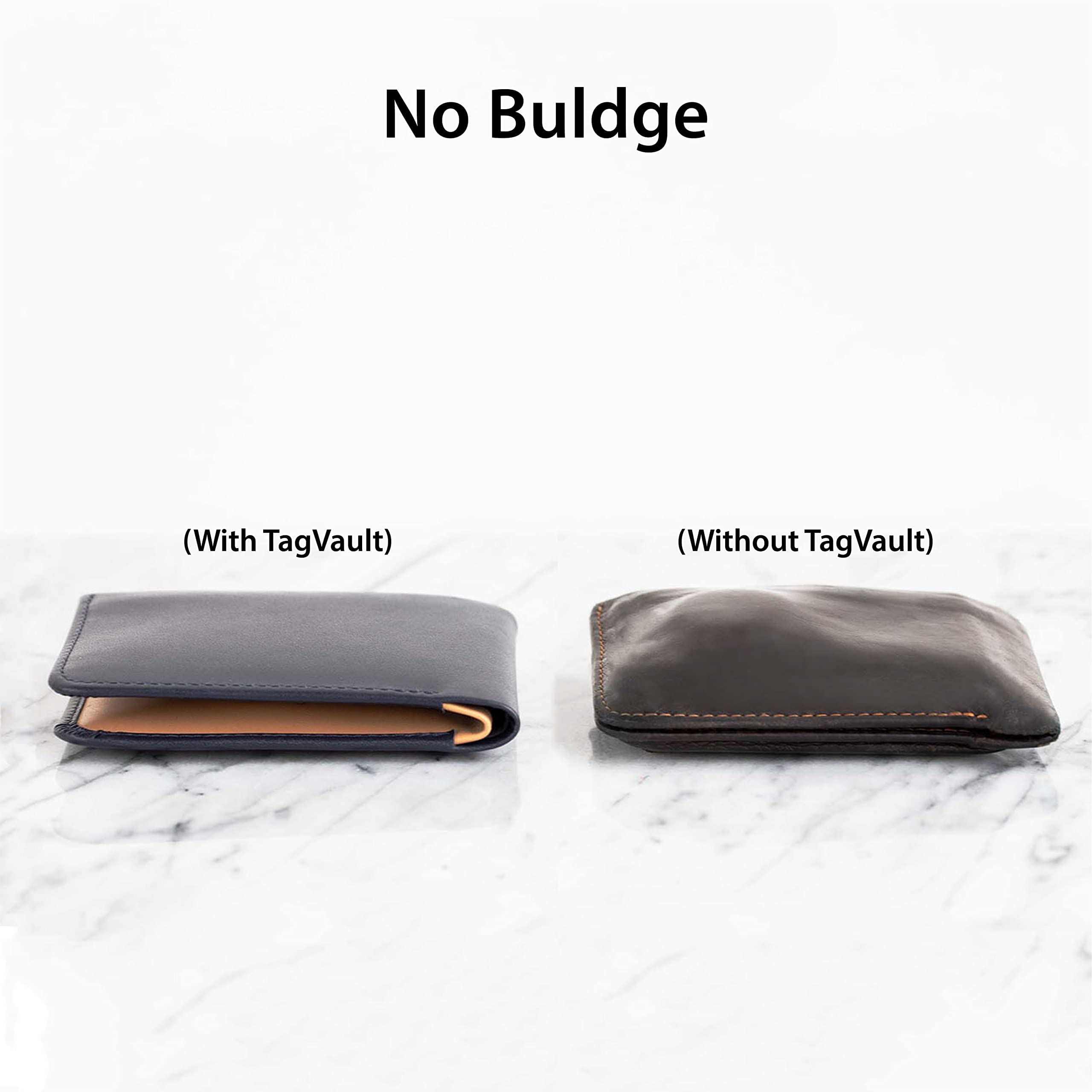 TagVault™ - AirTag Wallet Holder Compact (Single) | Thin & Flexible, Stays Hidden, Patent Pending | Elevation Lab