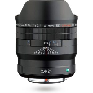 pentax fa 21mmf2.4ed limited dc wr black ultra-wide-angle single focus lens [for use with full frame dslr ] limited lens, machined aluminum lens barrel, (28040)