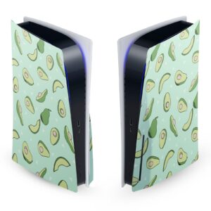 head case designs officially licensed andrea lauren design avocado art mix matte vinyl faceplate sticker gaming skin case cover compatible with sony playstation 5 ps5 disc edition console