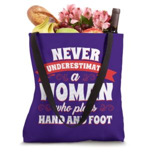 Hand and Foot Card Game Lover Funny Canasta Player Cards Tote Bag