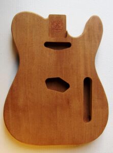 supra-tone electric guitar body, tl style, unfinished, mahogany, made in usa