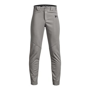 under armour boys utility baseball pant, (080) baseball gray / / black, medium