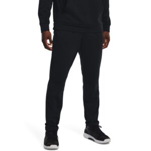 under armour mens armourfleece straight leg pant, (001) black / / black, x-large