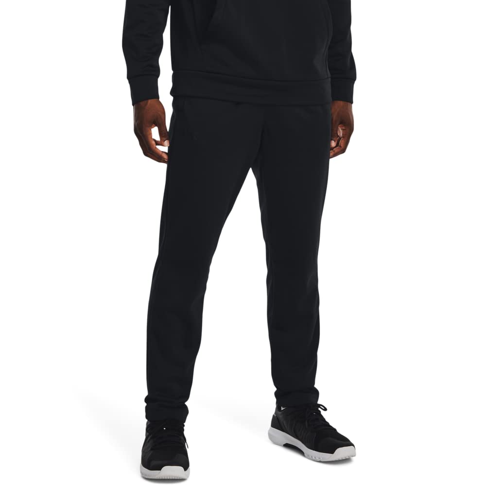 Under Armour Mens ArmourFleece Straight Leg Pant, (001) Black / / Black, X-Large