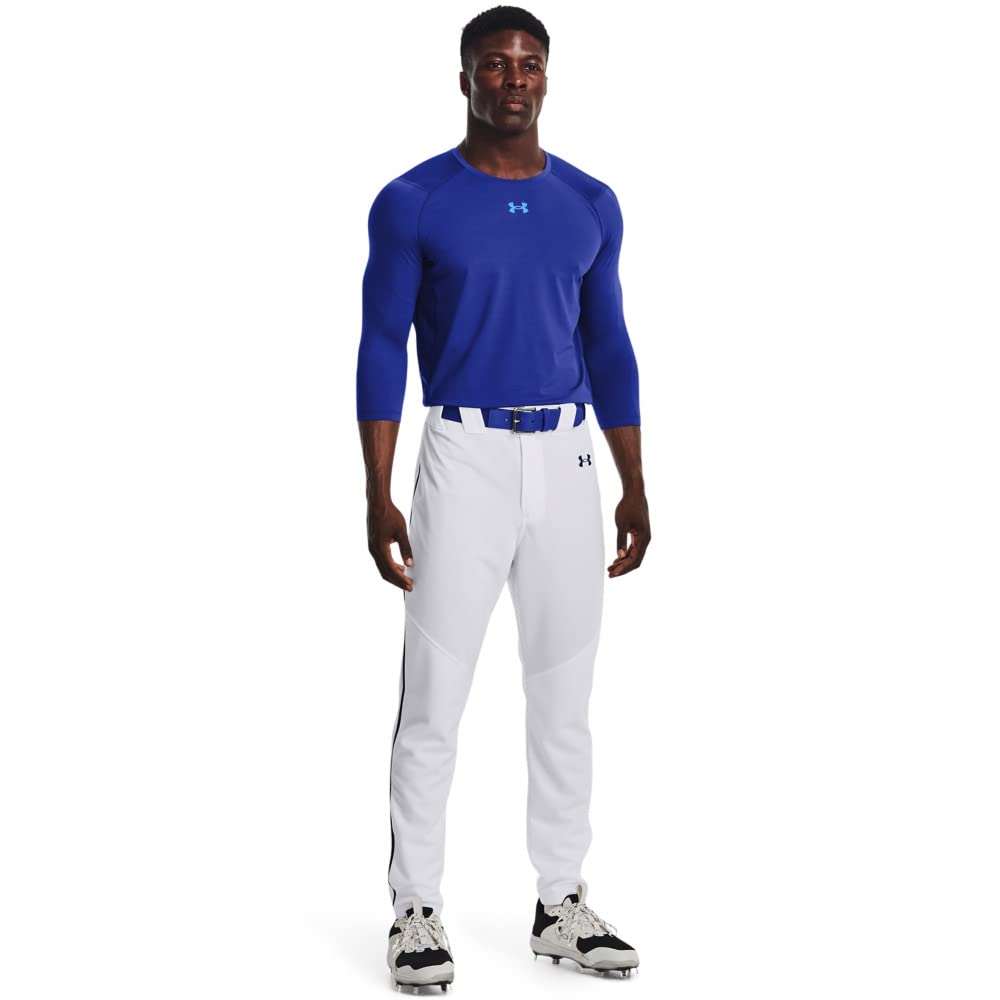 Under Armour Men's Utility Baseball Straight Leg Pant Pipe 22, (101) White/Royal/Royal, Small