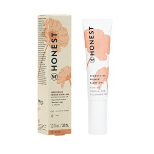 honest beauty everything glow primer for all skin types | preps, brightens, + hydrates skin | 2 types of hyaluronic acid, watermelon + apple extracts | ewg verified, vegan + cruelty free | 1 fl oz