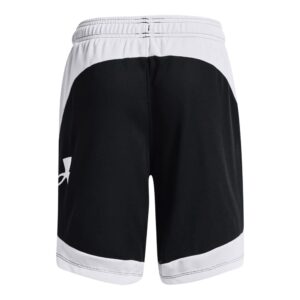 Under Armour Girls Baseline 6" Basketball Shorts, (001) Black / / White, Medium