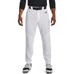 under armour men's utility baseball straight leg pant pipe 22, (100) white / / black, medium