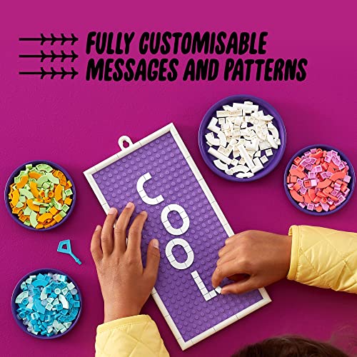 LEGO DOTS Message Board 41951 DIY Arts & Crafts Kit, Customizable Letter Board with Colorful Tiles for Kids Ages 6-10