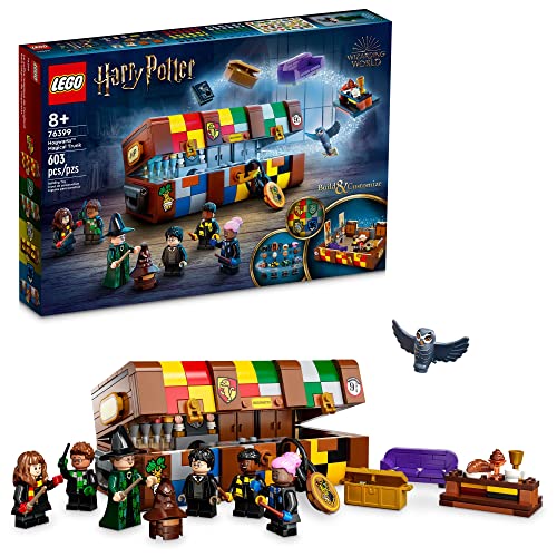 LEGO Harry Potter Hogwarts Magical Trunk, Luggage Set, Building Toy Idea for Kids, Customizable Toy, Girls & Boys with Movie Minifigures and House Colors, 76399