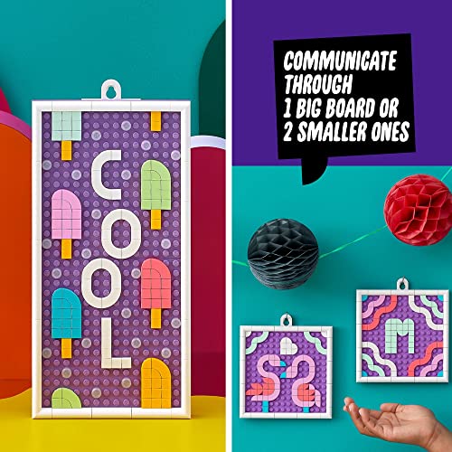 LEGO DOTS Message Board 41951 DIY Arts & Crafts Kit, Customizable Letter Board with Colorful Tiles for Kids Ages 6-10