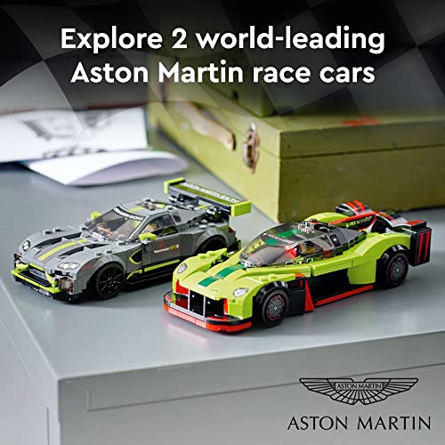 LEGO Speed Champions Aston Martin Valkyrie AMR Pro & Vantage GT3 2 Collectible Model 76910 - Race Car and Toy Set, Includes 2 Driver Minifigures, Great Gift for Boys, Girls, and Teens Ages 9+