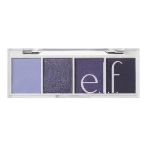 e.l.f. bite-size eyeshadow, ultra-pigmented eye makeup quad, 4 matte & shimmer shades, creamy & blendable powder, açaí you, 0.12 oz