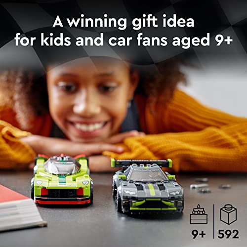 LEGO Speed Champions Aston Martin Valkyrie AMR Pro & Vantage GT3 2 Collectible Model 76910 - Race Car and Toy Set, Includes 2 Driver Minifigures, Great Gift for Boys, Girls, and Teens Ages 9+