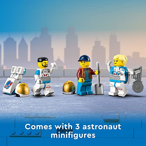 LEGO City Lunar Roving Vehicle 60348 Outer Space Toy, NASA Inspired Set for Kids 6 Plus Years Old with 3 Astronaut Minifigures