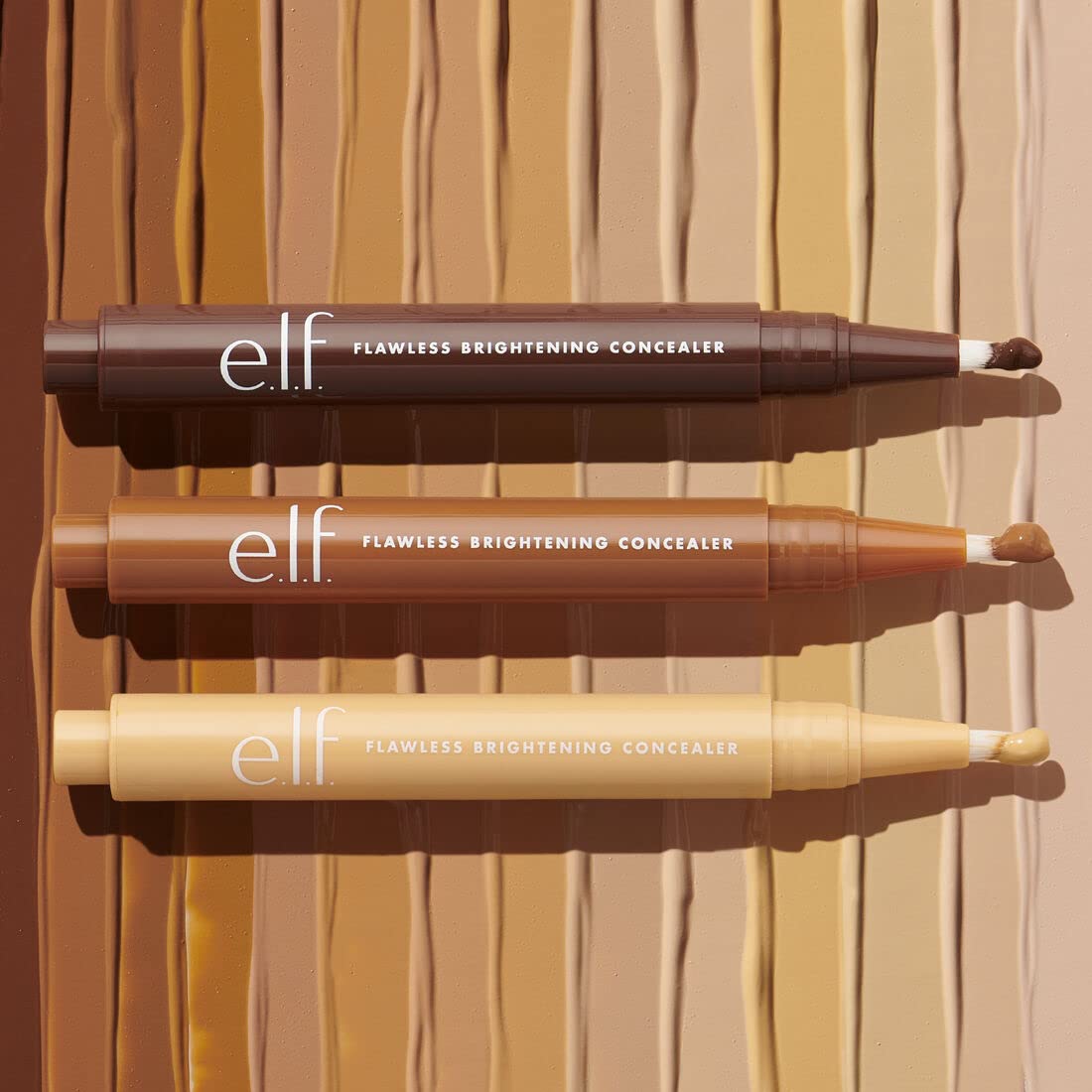 e.l.f. Flawless Brightening Concealer, Illuminating & Highlighting Face Makeup, Conceals Dark Under Eye Circles, Rich 68 N, 0.07 Fl Oz