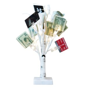 sidelinx money tree gift holder - gift card tree for birthday, holidays, and more - use for money, gift cards, photos, lotto tickets, etc.