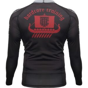 ardcore Training Viking 2.0 Men's Rash Guard Compression Long Sleeve MMA No-Gi Tight BJJ Grappling Base Layer Fitness Grey