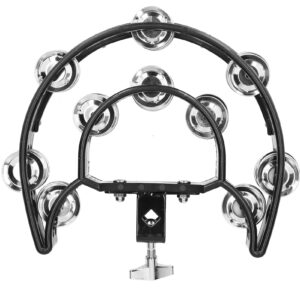 hand hi hat tambourine double row bells metal jingles musical percussion instrument for ktv party