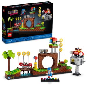 lego ideas sonic the hedgehog – green hill zone 21331 collectible set, nostalgic 90's gift idea for adults with dr. eggman figure and eggmobile