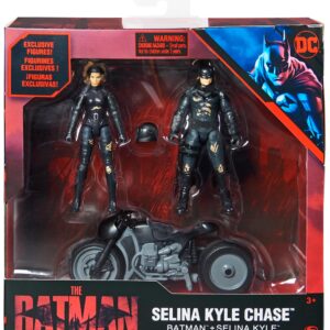 The Batman 2022 Movie Series Selina Kyle Chase Set with Batman and Motorcycle