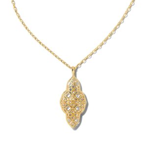 Kendra Scott Abbie Long Pendant Necklace in 14k Gold-Plated Brass, Fashion Jewelry for Women, Gold