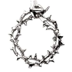 bonyak jewelry sterling silver 22.5x19mm crown of thorns pendant stunning