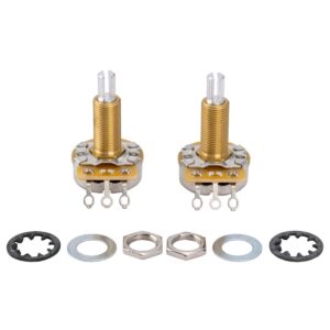 CTS 450 Series A500K Split Long Shaft Guitar Pots Audio Taper Potentiometers for USA Electric Guitar and Bass, 10% Tolerance (Set of 2)