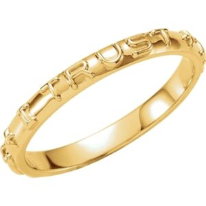 bonyak jewelry 10k yellow gold jesus i trust in you prayer ring timeless, size 5