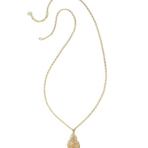 Kendra Scott Abbie Long Pendant Necklace in 14k Gold-Plated Brass, Fashion Jewelry for Women, Gold