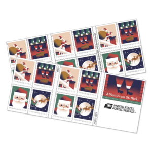 USPS A Visit from St Nick Book of 20 Forever First Class Postage Stamps (1 Booklet (20 Stamps))