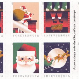 USPS A Visit from St Nick Book of 20 Forever First Class Postage Stamps (1 Booklet (20 Stamps))