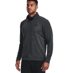 under armour mens storm sweaterfleece quarter zip, (001) black / / black, x-large