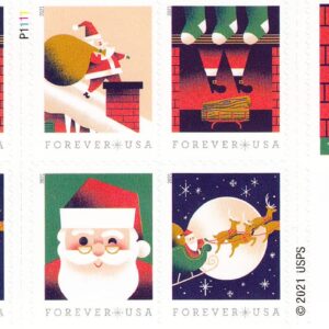 USPS A Visit from St Nick Book of 20 Forever First Class Postage Stamps (1 Booklet (20 Stamps))