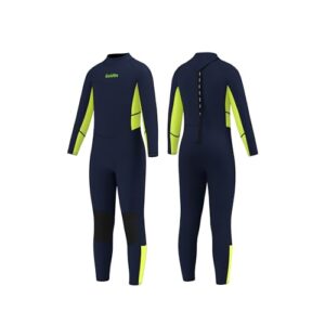 goldfin kids wetsuit for boys girls, 3mm neoprene fullsuit for toddler back zip youth water aerobics diving boating snorkeling surfing swimming