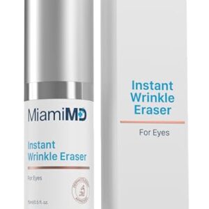 MiamiMD Instant Wrinkle Eraser Neck & Face Cream For Fine Lines, Wrinkles, and Crow’s Feet - Anti-Aging Serum For All Skin Types - Paraben Free, Fragrance Free, Cruelty Free - 15ml