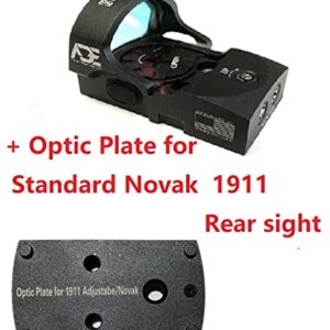 Ade Advanced Optics Bertrillium RD3-013 Red Dot Sight + Optic Mounting Plate for 1911 Novak Rear Sight Pistol