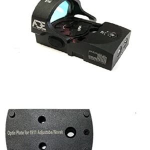 Ade Advanced Optics Bertrillium RD3-013 Red Dot Sight + Optic Mounting Plate for 1911 Novak Rear Sight Pistol