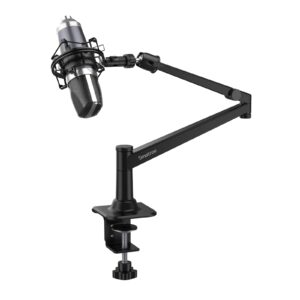 smatree microphone adjustable stand desk compatible for shure sm7b/ shure mv7/at2020 /bm-800, shure sm7b mic stand, 5/8" adapter screw,singing, podcasts & recording stand desk