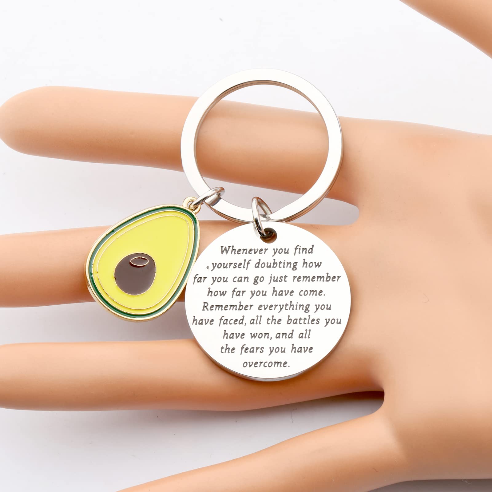 TIIMG Avocado Inspirational Quote Keychain Avoacdo Lover Jewelry Avocado Girl Fruit Gift (avocado whenever)